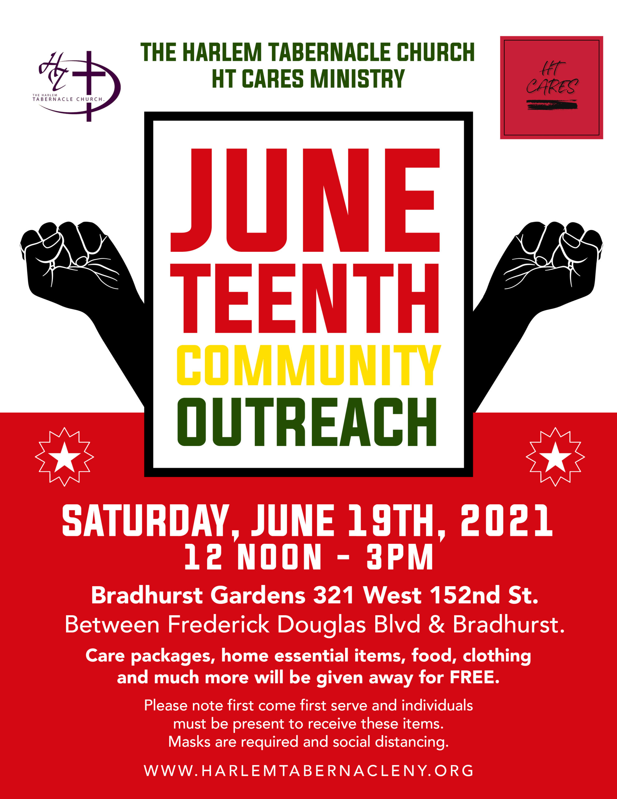 HT Cares Juneteenth Community Outreach - Harlem Tabernacle Church